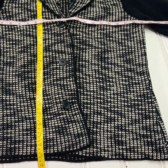cocogio | Sweaters | Cocogio Knit Cardigan Sweater Italy Black White L ...